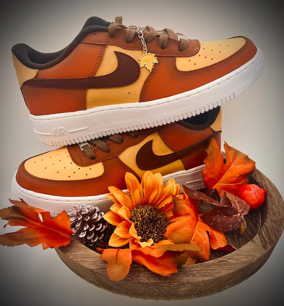 Hand Painted Fall Theme AF1 Nikes, Custom Autumn Sneakers - Etsy