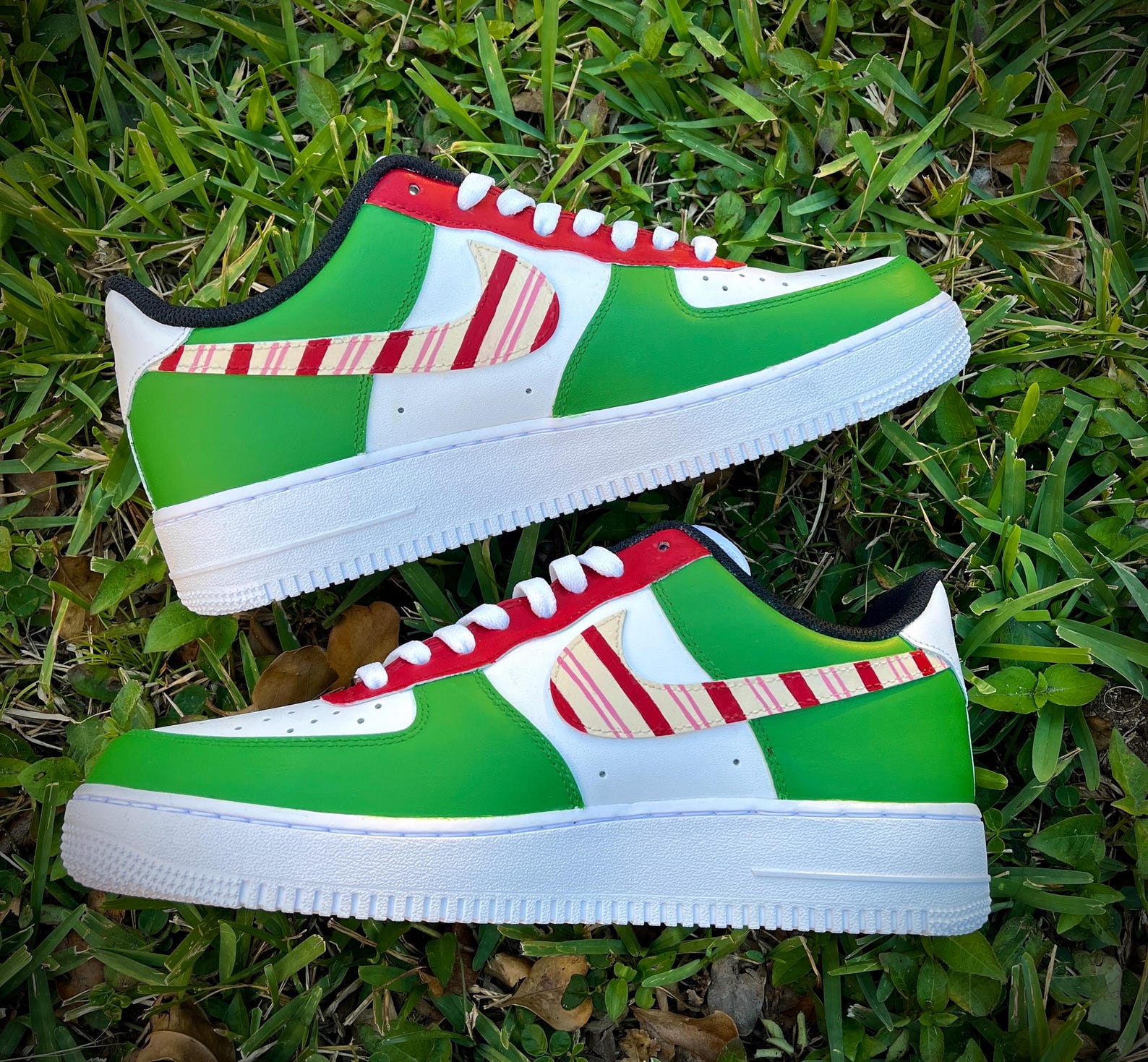 Custom Christmas AF1, Hand Painted Christmas Sneakers, Custom Shoes ...