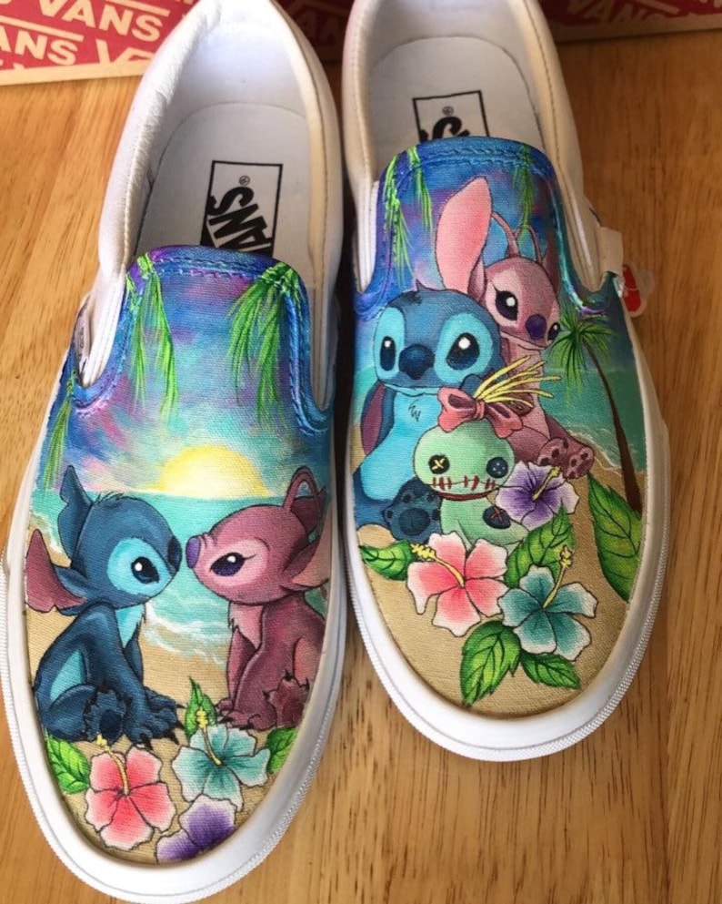 Custom Hand Painted Lilo and Stitch Vans, Handpainted Shoes, Custom ...
