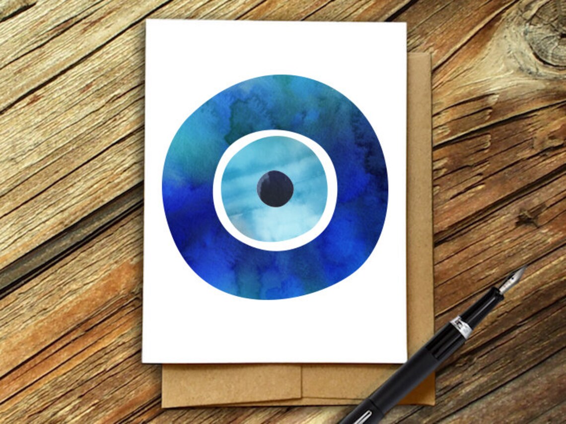 Evil Eye Good Luck Greeting Card | Etsy