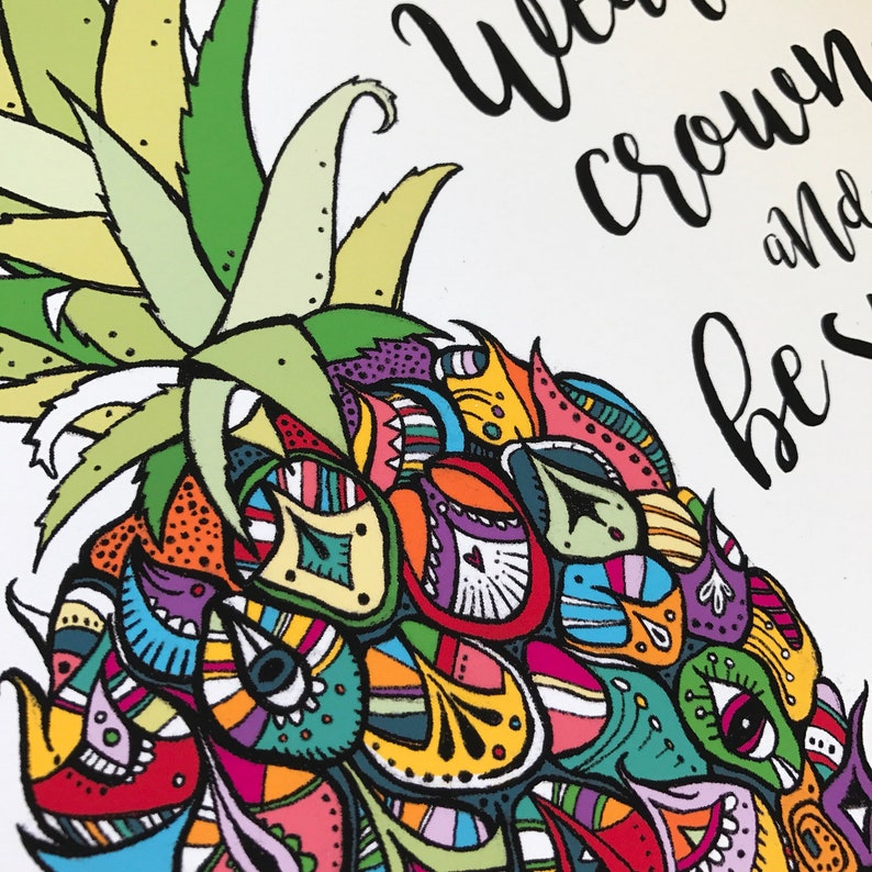 Kitchen Art Be a Pineapple Stand Tall Wear a Crown and Be - Etsy