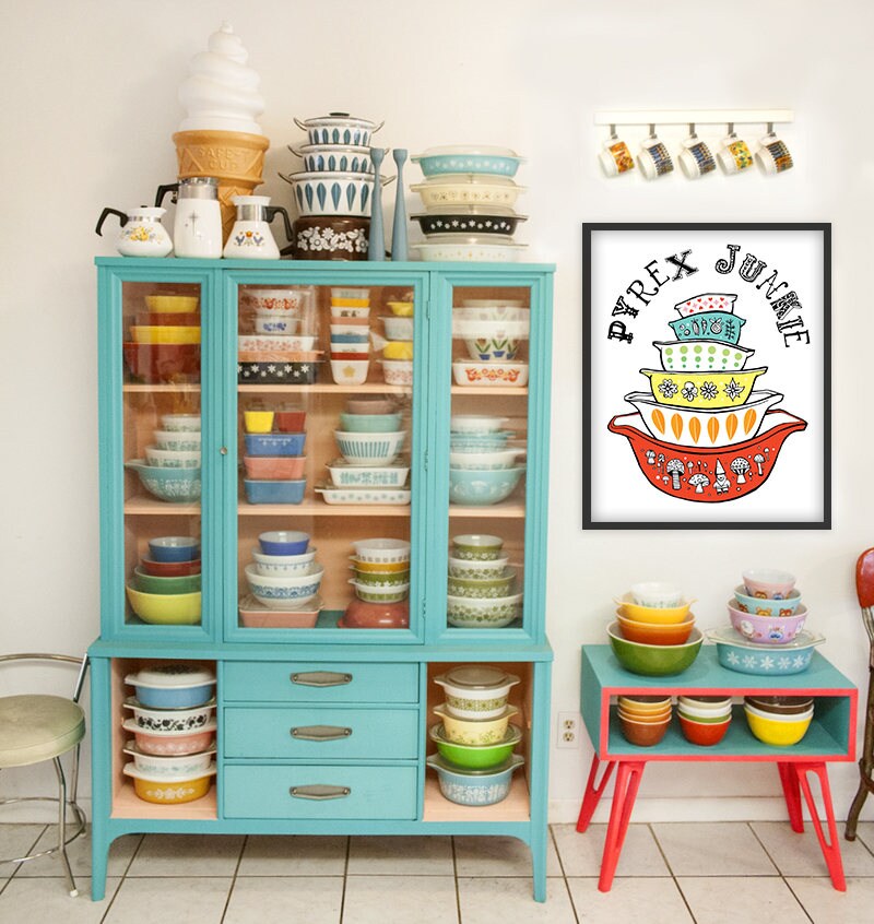 Pyrex Junkie I Love Pyrex Kitchen Decor Pyrex Bowl Display | Etsy