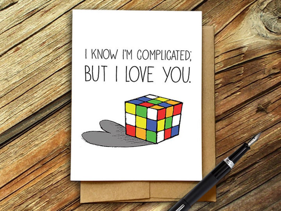 I Love You Card, Rubix Cube - Etsy