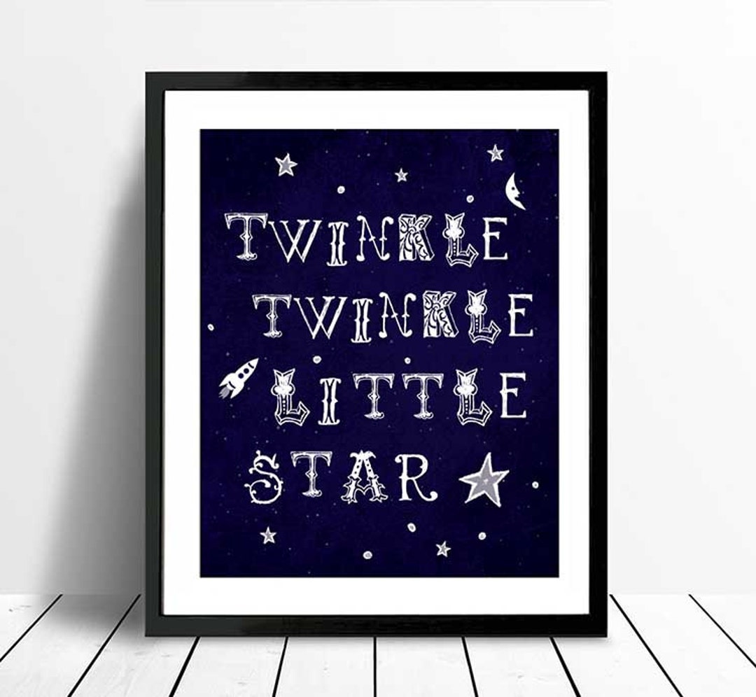 Twinkle Twinkle Little Star, Space Nursery Theme - Etsy