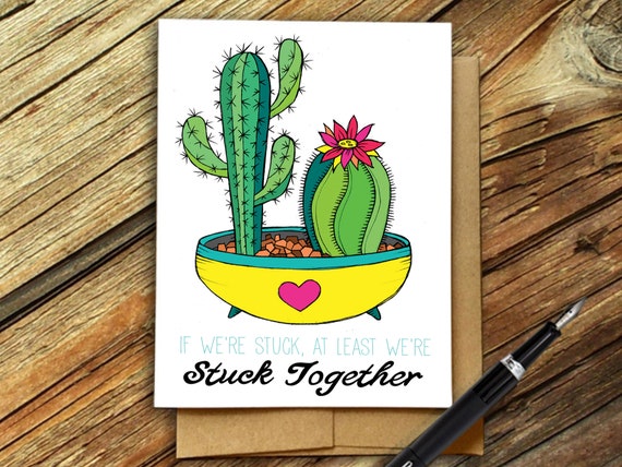 Social Distancing Card Quarantine Card I Love Being Stuck | Etsy