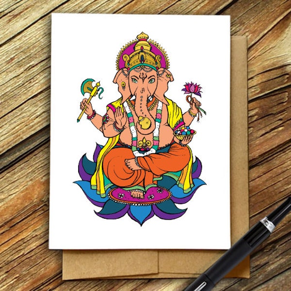 Ganesha Wedding Card - Etsy