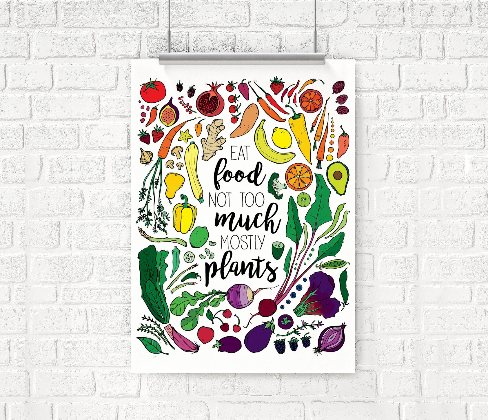 Eat Food Not Too Much Mostly Plants Michael Pollan Kitchen - Etsy