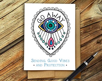 Evil Eye Good Luck Greeting Card | Etsy