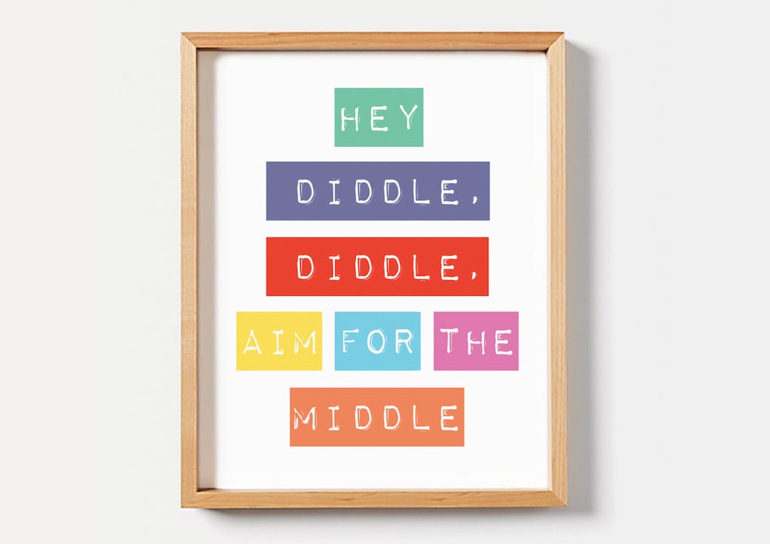 Focus Aim Flush, Childrens Bathroom Decor, Aim for the Middle, Hey ...