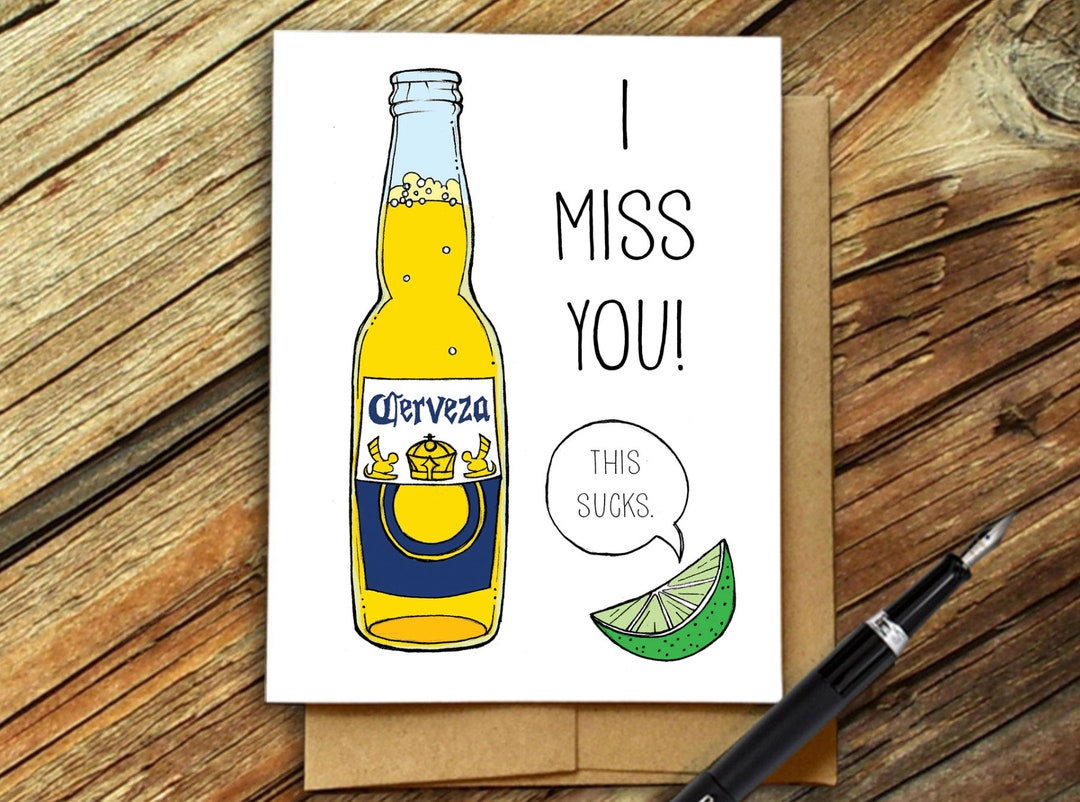 Social Distancing Card, I Miss You Card, Finest Alcohol Card, Long ...