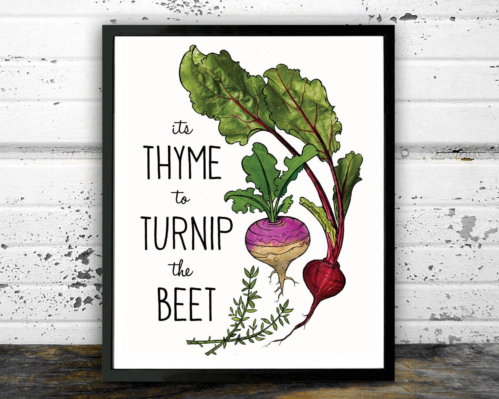 Kitchen Art, Turnip the Beet, Kitchen Decor, Thyme to Turnip the Beet ...