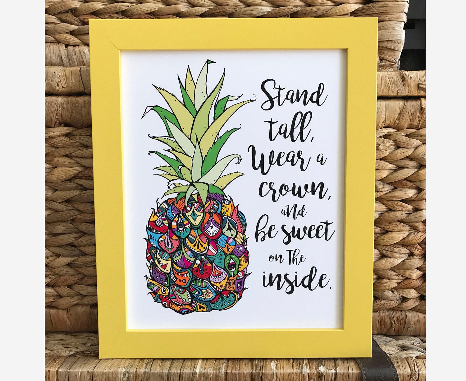 Kitchen Art Be a Pineapple Stand Tall Wear a Crown and Be | Etsy