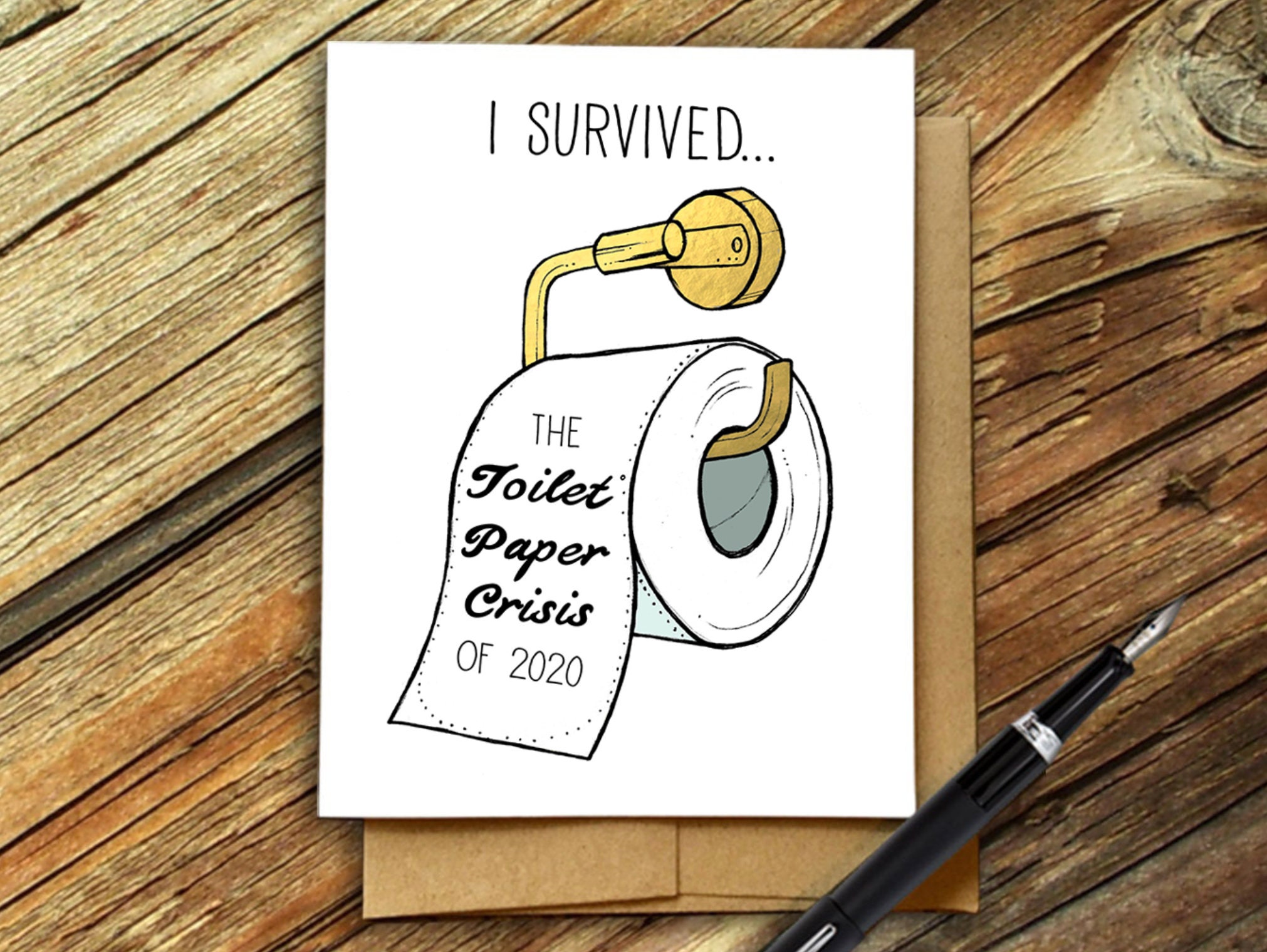 Toilet Paper Card - Etsy