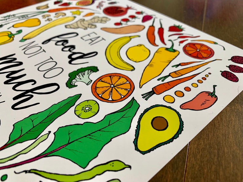 Eat Food Not Too Much Mostly Plants Michael Pollan Kitchen | Etsy Hong Kong