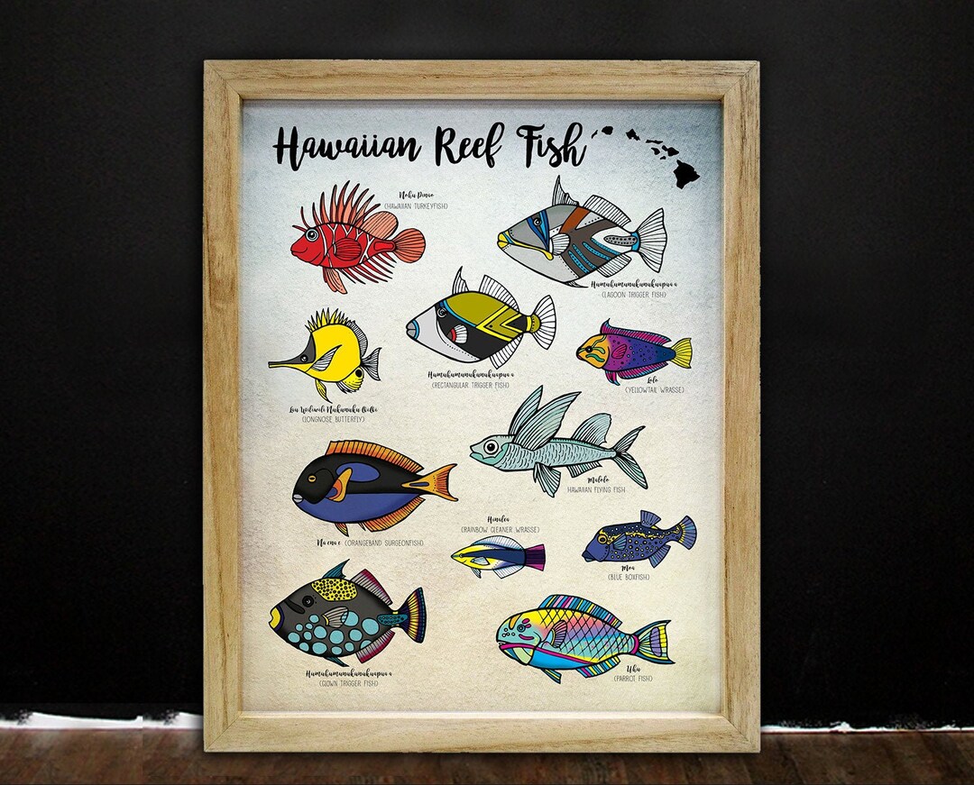 Hawaii Fish Print, Humuhumunukunukuapuaa, Hawaii Gift, Scuba Diving ...
