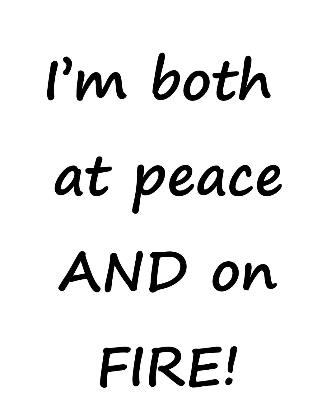 Digital Print, at Peace and on Fire, Instant Download, Png, Digital ...