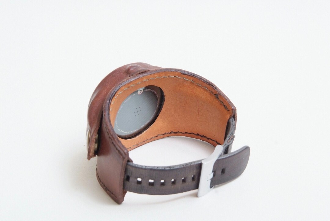 Tactical Smartwatch Covers Leather Brown or Black Protect Against Dirt ...