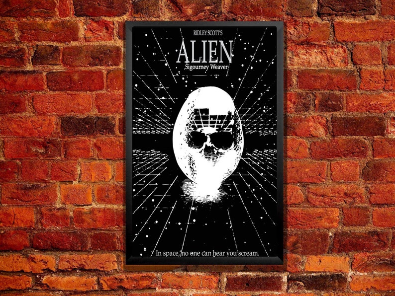 Alien Movie Poster in Space No One Can Hear You Scream From | Etsy