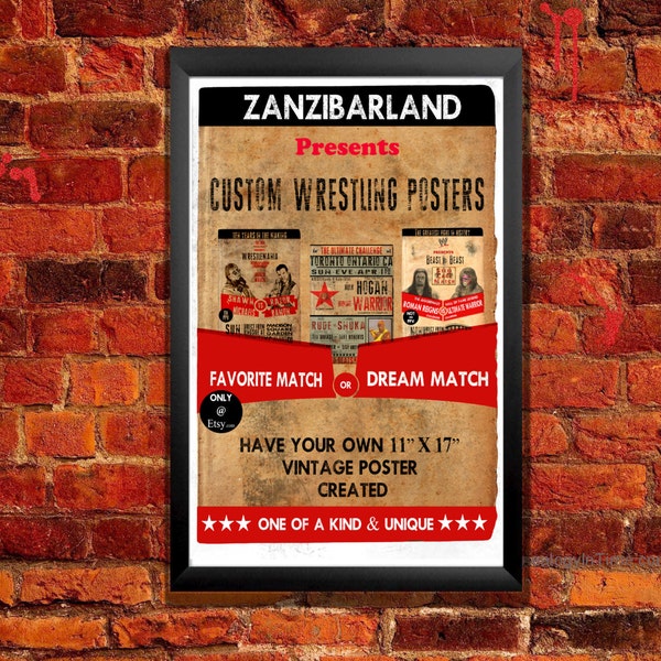 Wrestling Posters - Etsy
