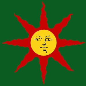 Praise the Sun Solaire Souls Flag A Sign of Jolly Cooperation From ...