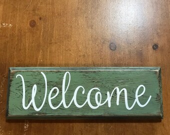 Wooden welcome sign | Etsy