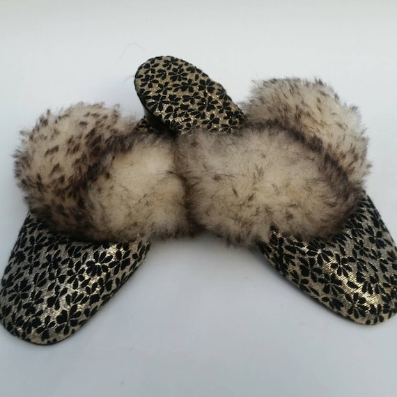 Midcentury Boudoir Slippers Sexy Bedroom Shoes Size 6 Gem