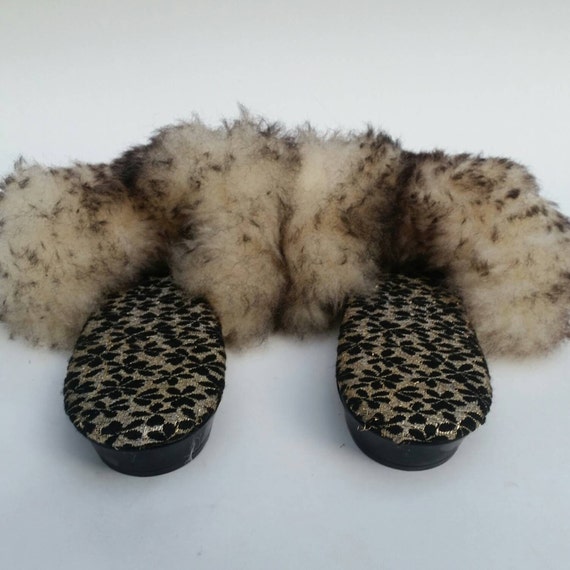 Midcentury Boudoir Slippers Sexy Bedroom Shoes Size 6 Gem