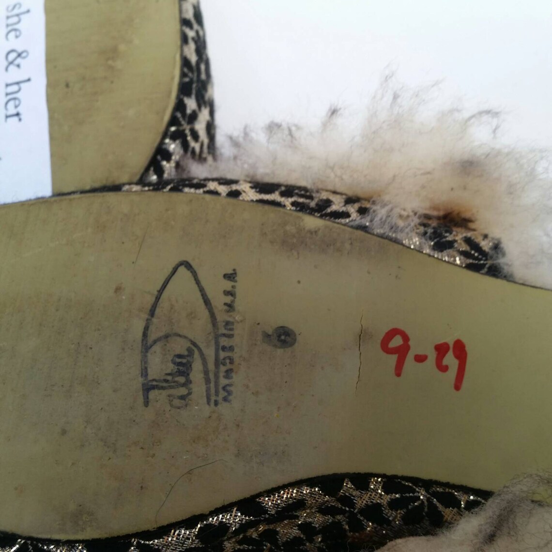 Midcentury Boudoir Slippers Sexy Bedroom Shoes Size 6 Etsy