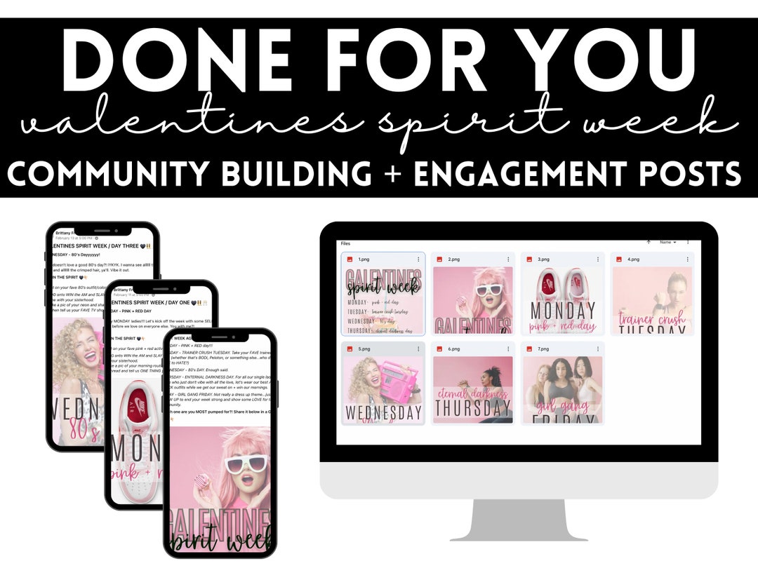 Valentines Spirit Week, Galentines Spirit Week, Editable Valentine's ...