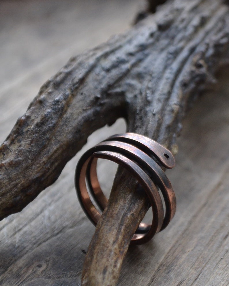Snake Ring, Hand Forged Snake Ring, Serpent Ring, Snake Ring Band ...