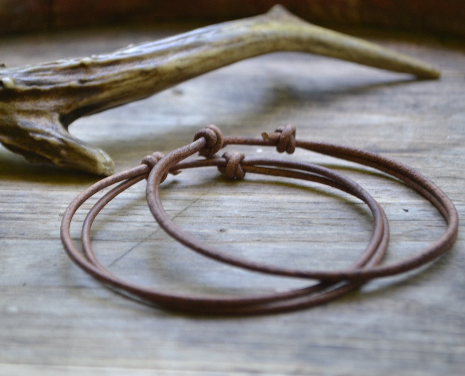 Simple Adjustable Leather Anklet Leather Anklet Basic - Etsy