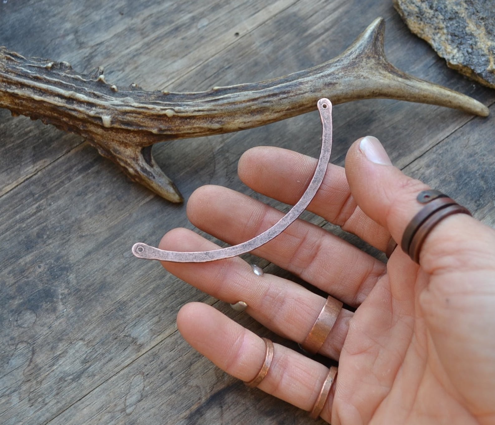 Copper Findings Copper Pendant Boho Pendant Handmade Beads | Etsy