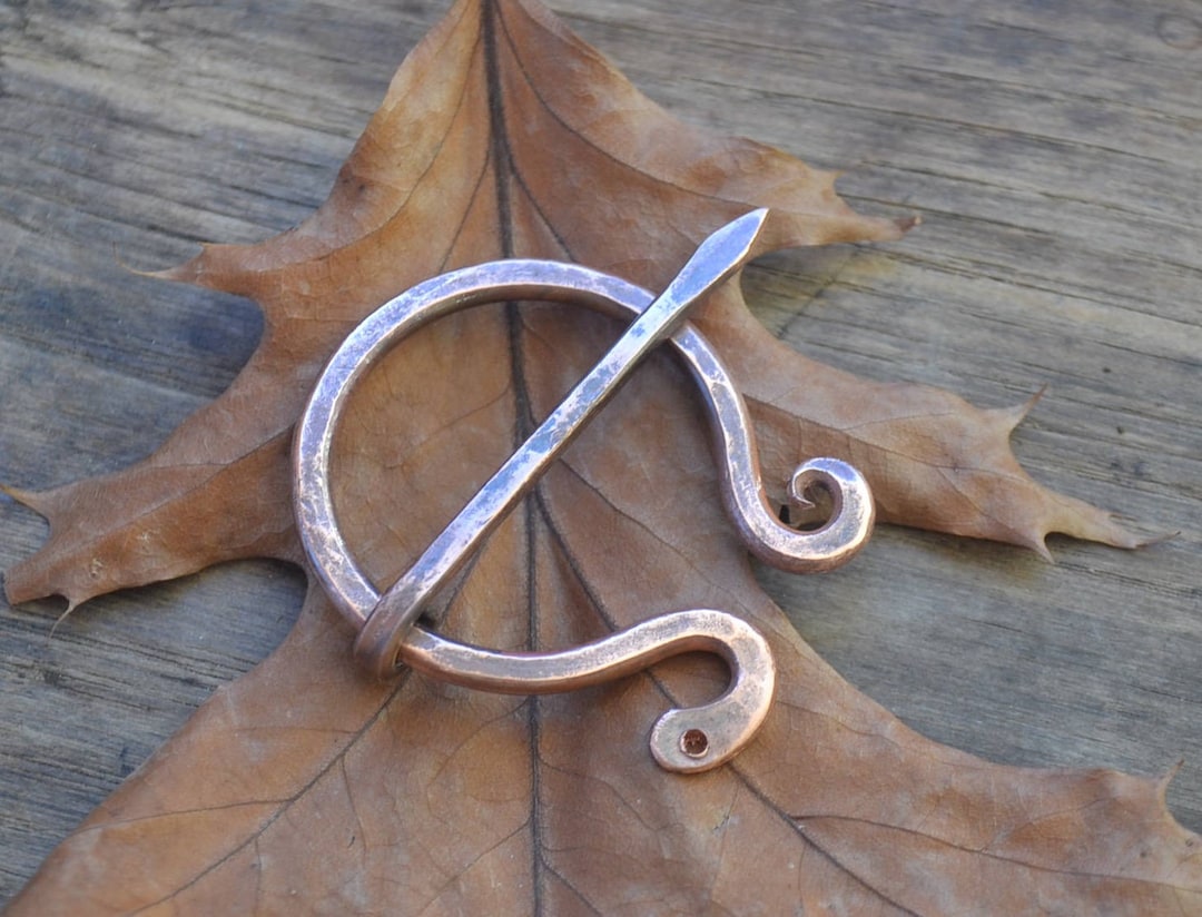 Shawl Pin, Simple Shawl Pin, Penannular Brooch, Serpent Brooch, Anglo ...
