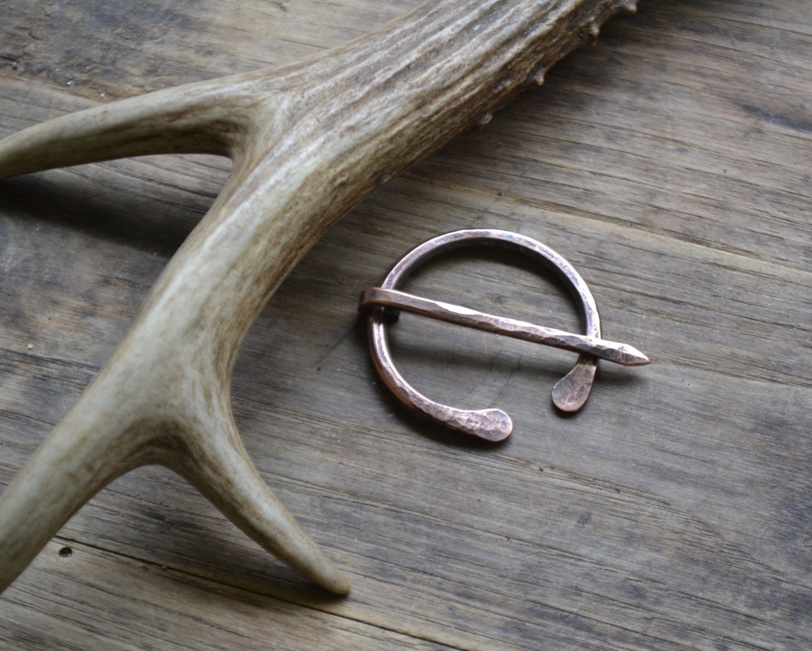 Shawl Pin Simple Shawl Pin Penannular Brooch Copper Pin - Etsy