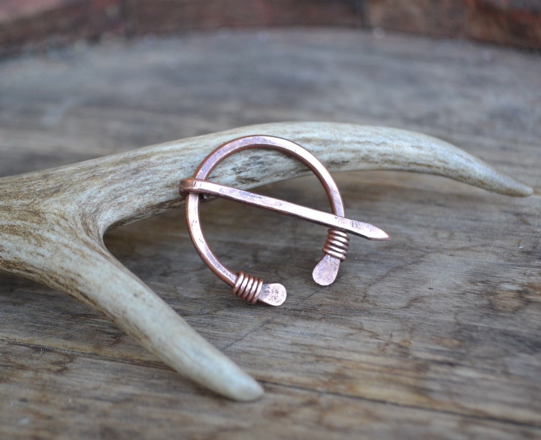 Shawl Pin, Simple Shawl Pin, Penannular Brooch, Copper Brooch, Anglo ...