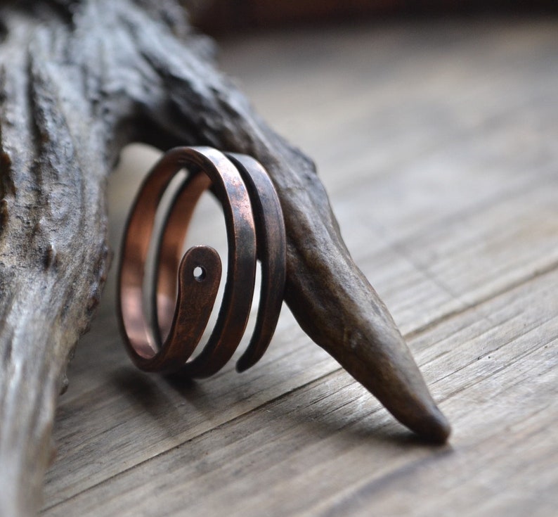 Snake Ring, Hand Forged Snake Ring, Serpent Ring, Snake Ring Band ...