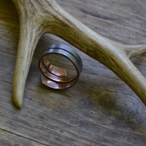 Copper Ring, Simple Copper Ring, Black Copper Ring, Oxidized Copper ...