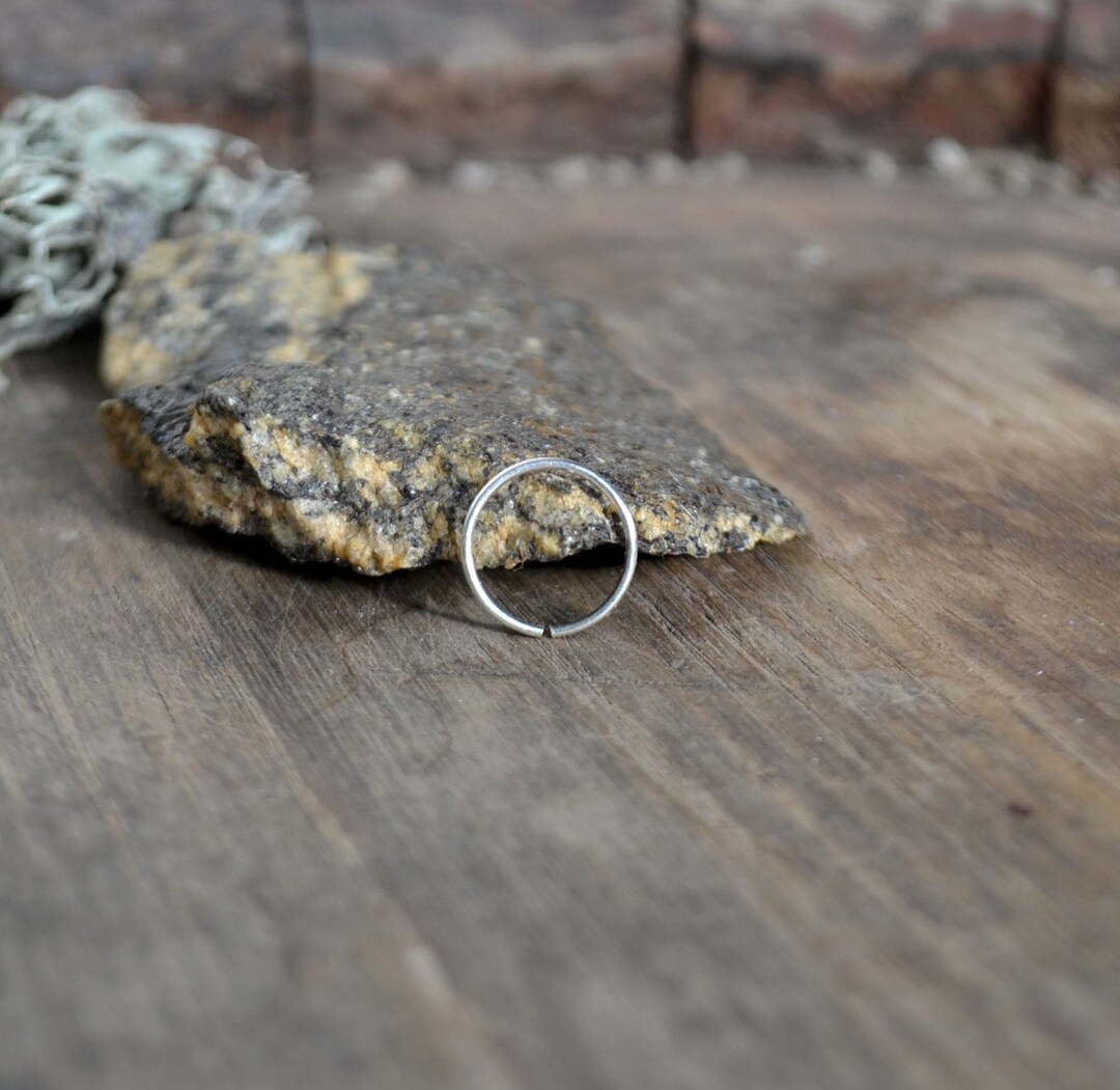 Simple Sterling Silver Nose Ring, Nose Ring, Boho Nose Earring, Nose ...