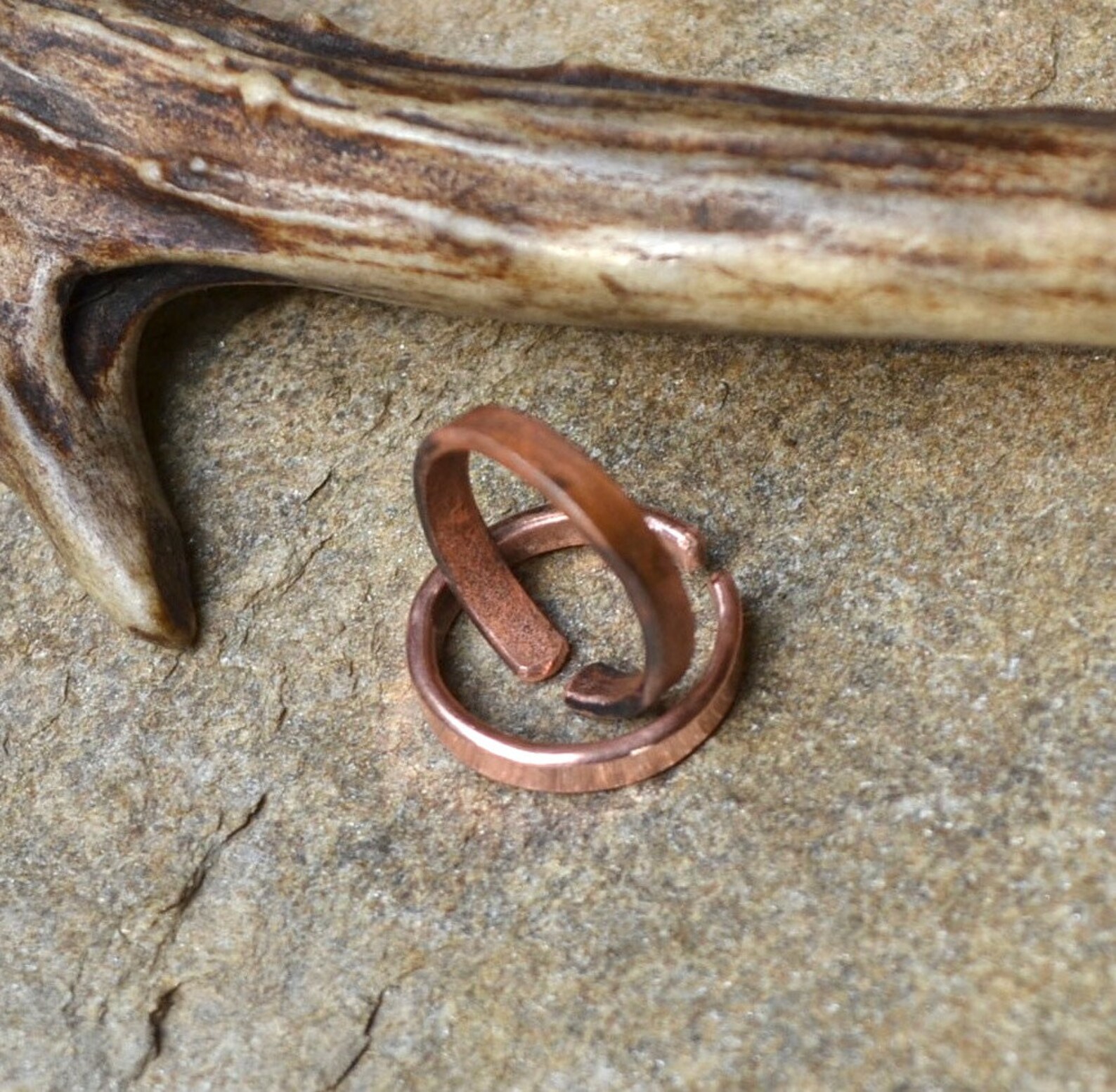 Simple Adjustable Copper Ring Band, Simple Copper Ring Band, Adjustable ...