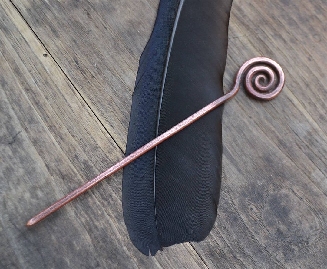 Copper Hair Pin, Hair Pin, Spiral Hair Pin, Boho Hair Pin, Copper Pin ...