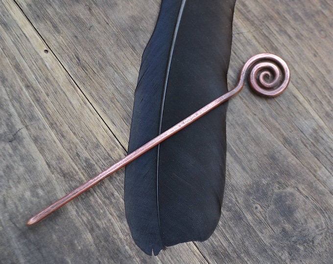 Copper Hair Pin, Hair Pin, Spiral Hair Pin, Boho Hair Pin, Copper Pin ...