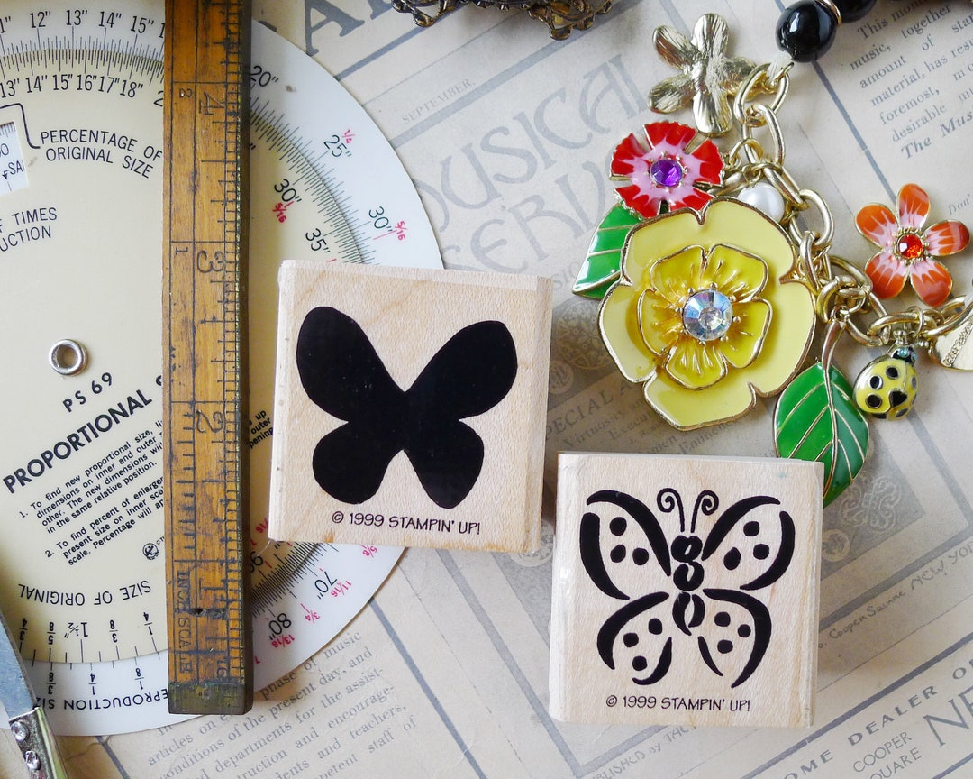 Butterfly Rubber Stamp Set is Positive Negative for Layered Stamping ...