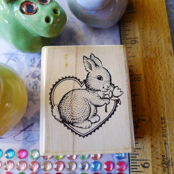 Bunny Rubber Stamp - Etsy