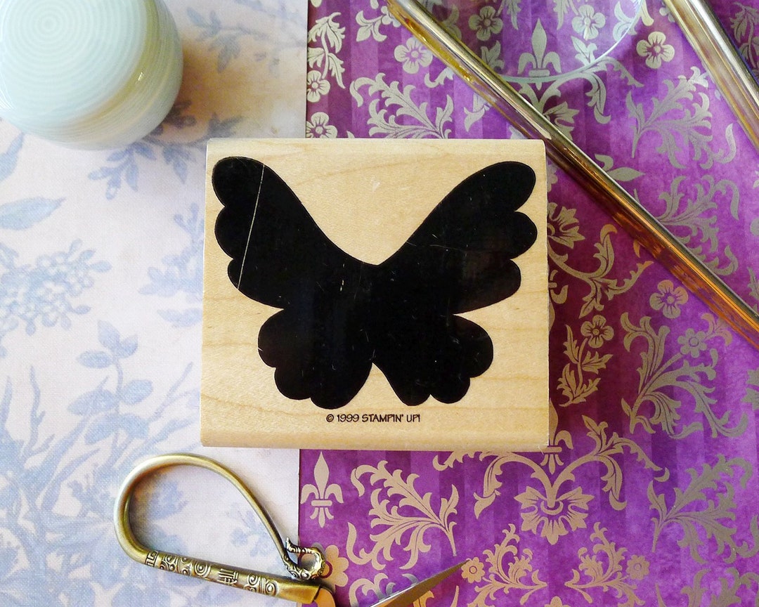 Butterfly Rubber Stamp, Stampin up Solid Butterfly, Moth Rubber Stamp ...