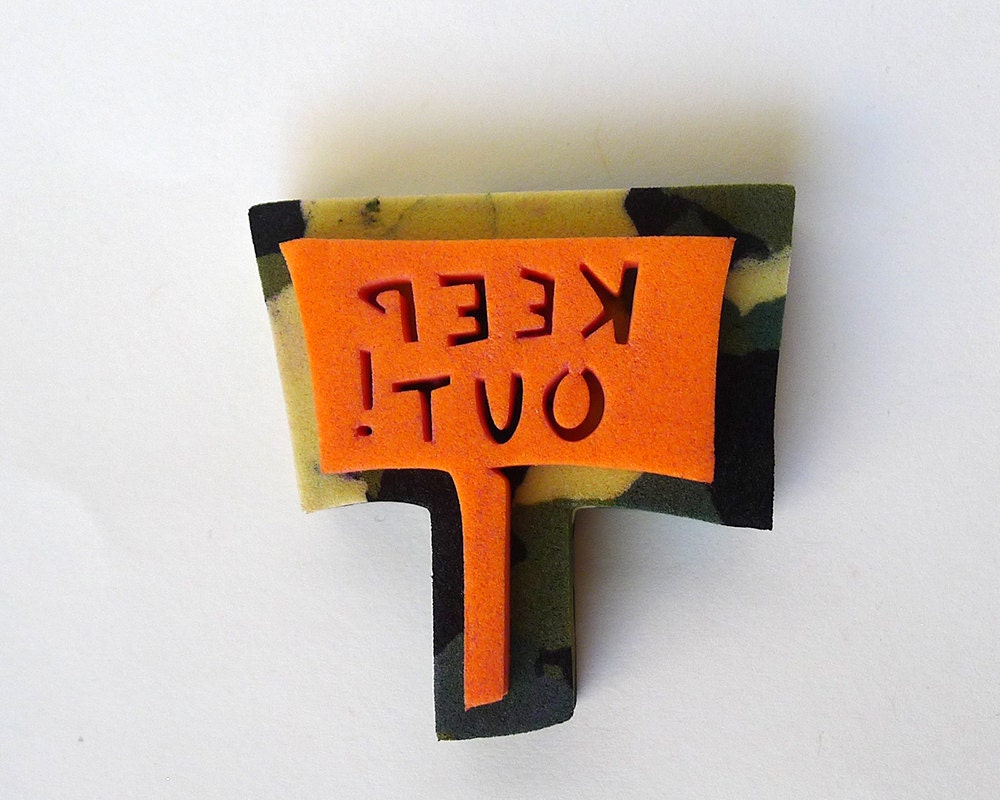 Keep Out Sign Craft Stamp KEEP OUT Halloween Stamp Private | Etsy