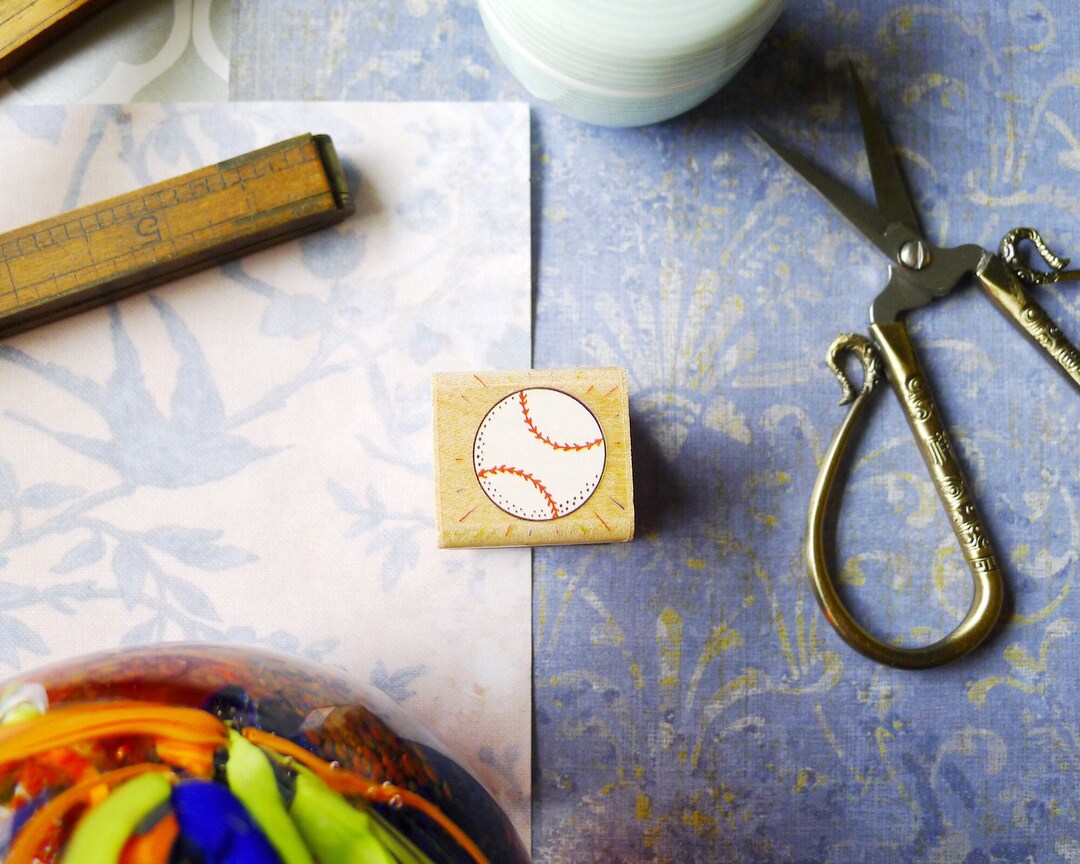 Baseball Rubber Stamp is Great for America's Pastime Invitations Decor ...