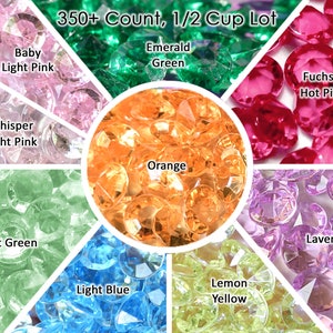 Fake Diamonds, Acrylic Diamond Gems Vase Fillers, Gemstone Confetti ...