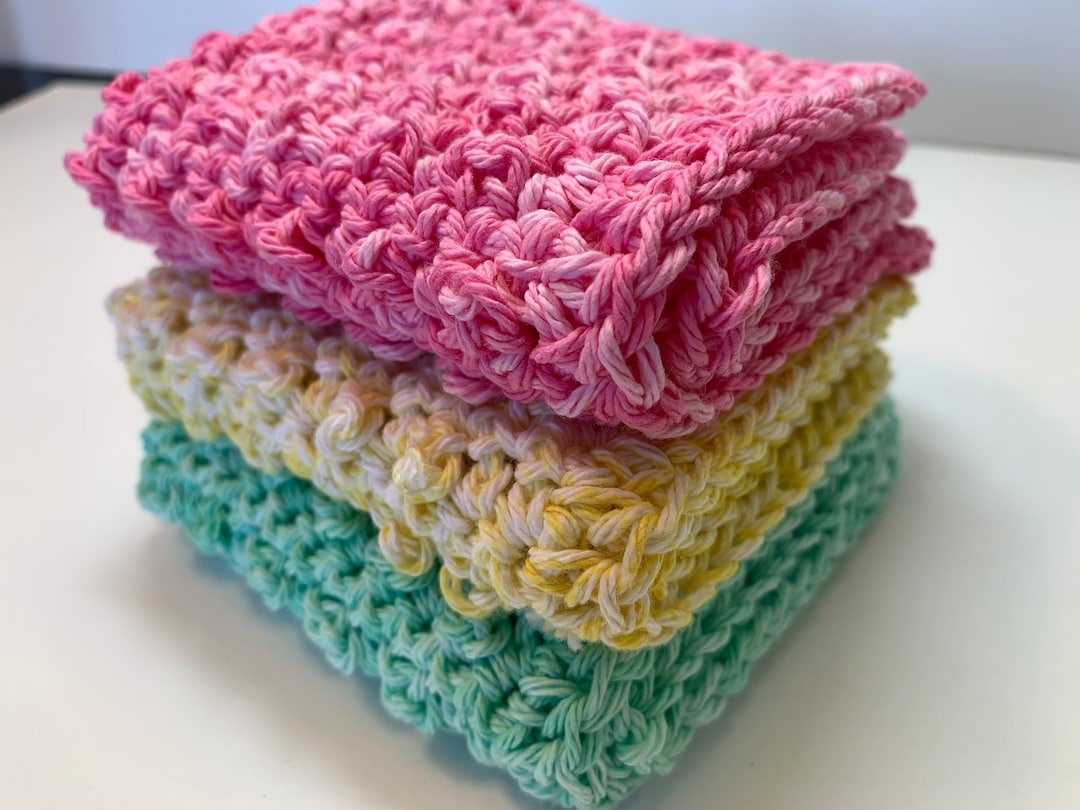 Easy Crochet Berry Stitch Dishcloth PDF Download Pattern - Etsy