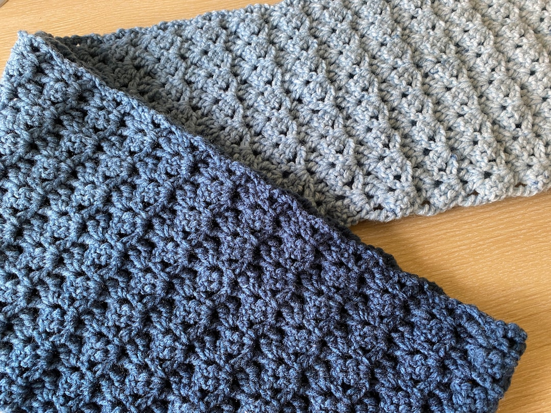 Easy Crochet Blue Jeans Scarf Pattern Download - One Row Repeat - Etsy
