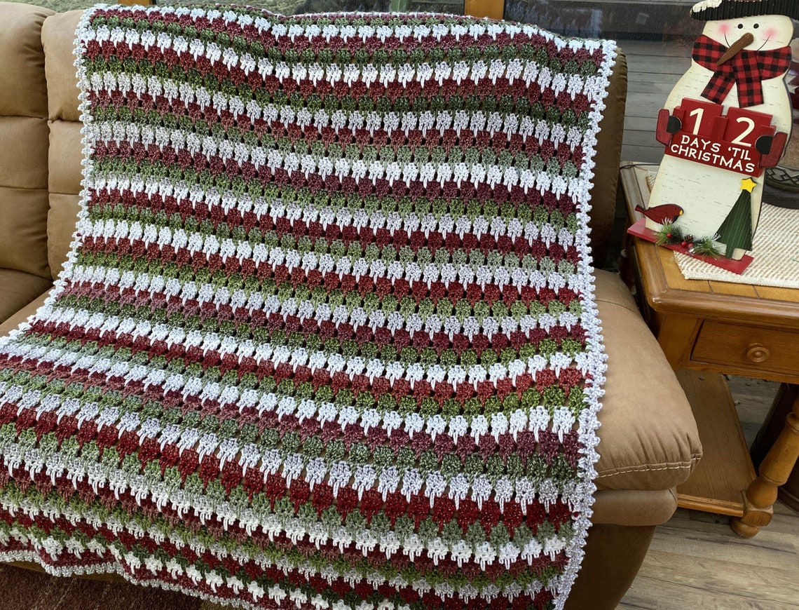 Crochet Christmas Sparkle Blanket Pattern Download - Etsy
